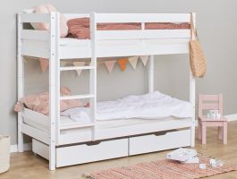 Hoppekids ECO Shorty Bunkbed with Drawers in White