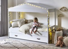 Buy Julian Bowen Hazel White House Bed With Storage