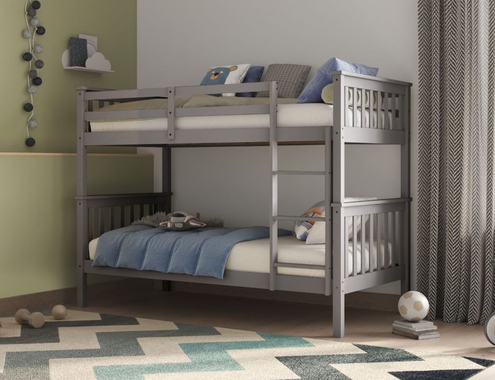 Flair Koop Detachable Bunk Bed in Grey 3ft Single